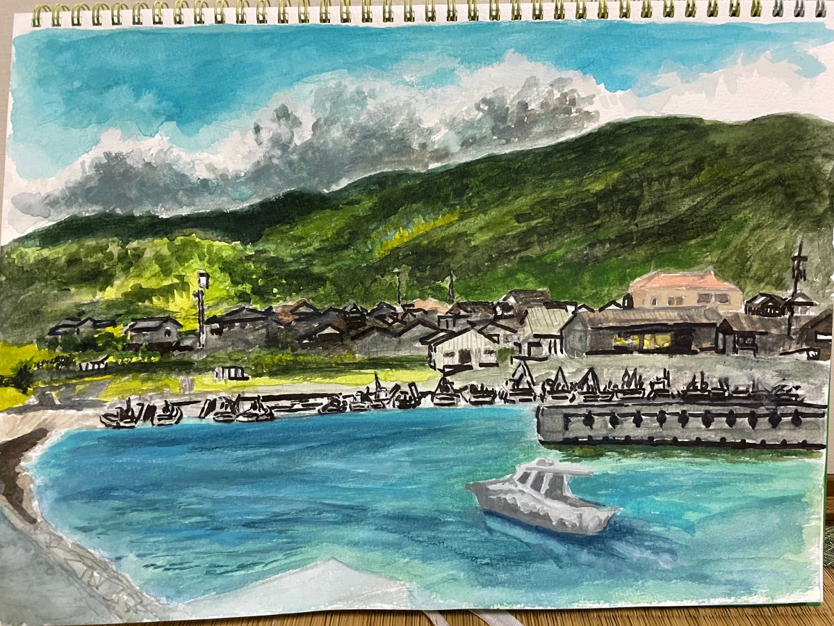 作品 真夏!瀬戸内の漁港